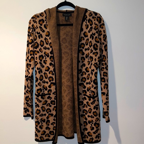 Rachel Zoe | Sweaters | Rachel Zoe Hooded Leopard Cardigan | Poshmark